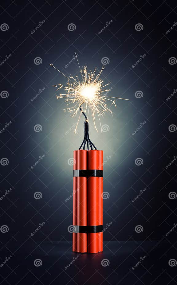 Dynamite stock photo. Image of spark, burning, safety - 34892496