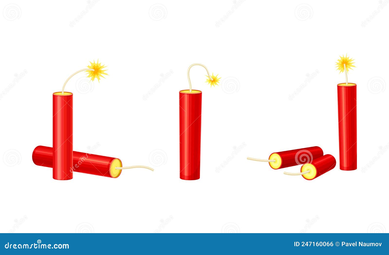 Dynamite Red Stick As Explosive Material with Blasting Cap and Cable or ...