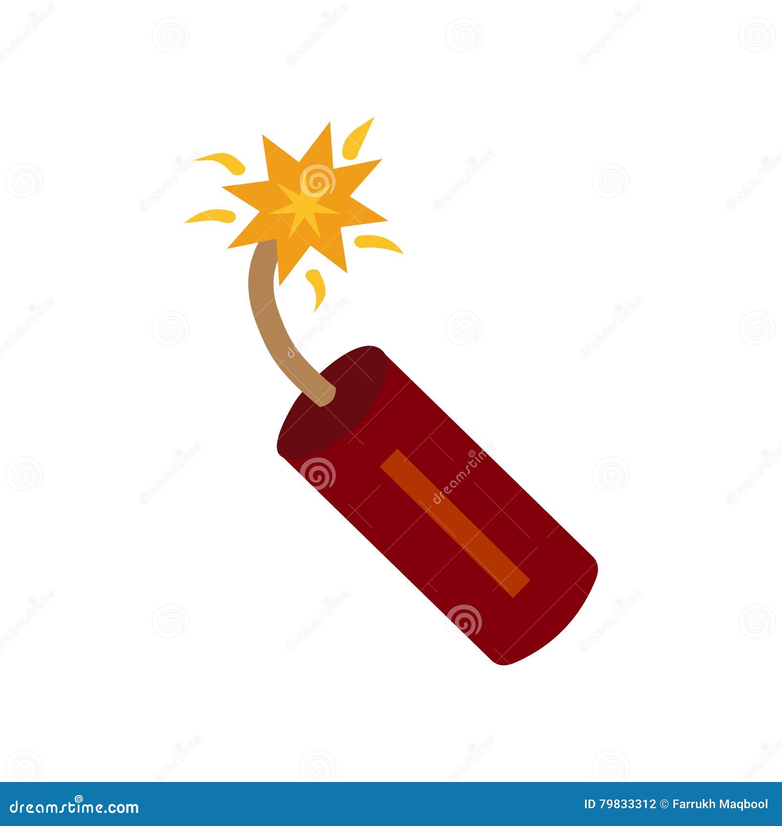 Dynamite simple illustration de vecteur. Illustration du métal - 79833312