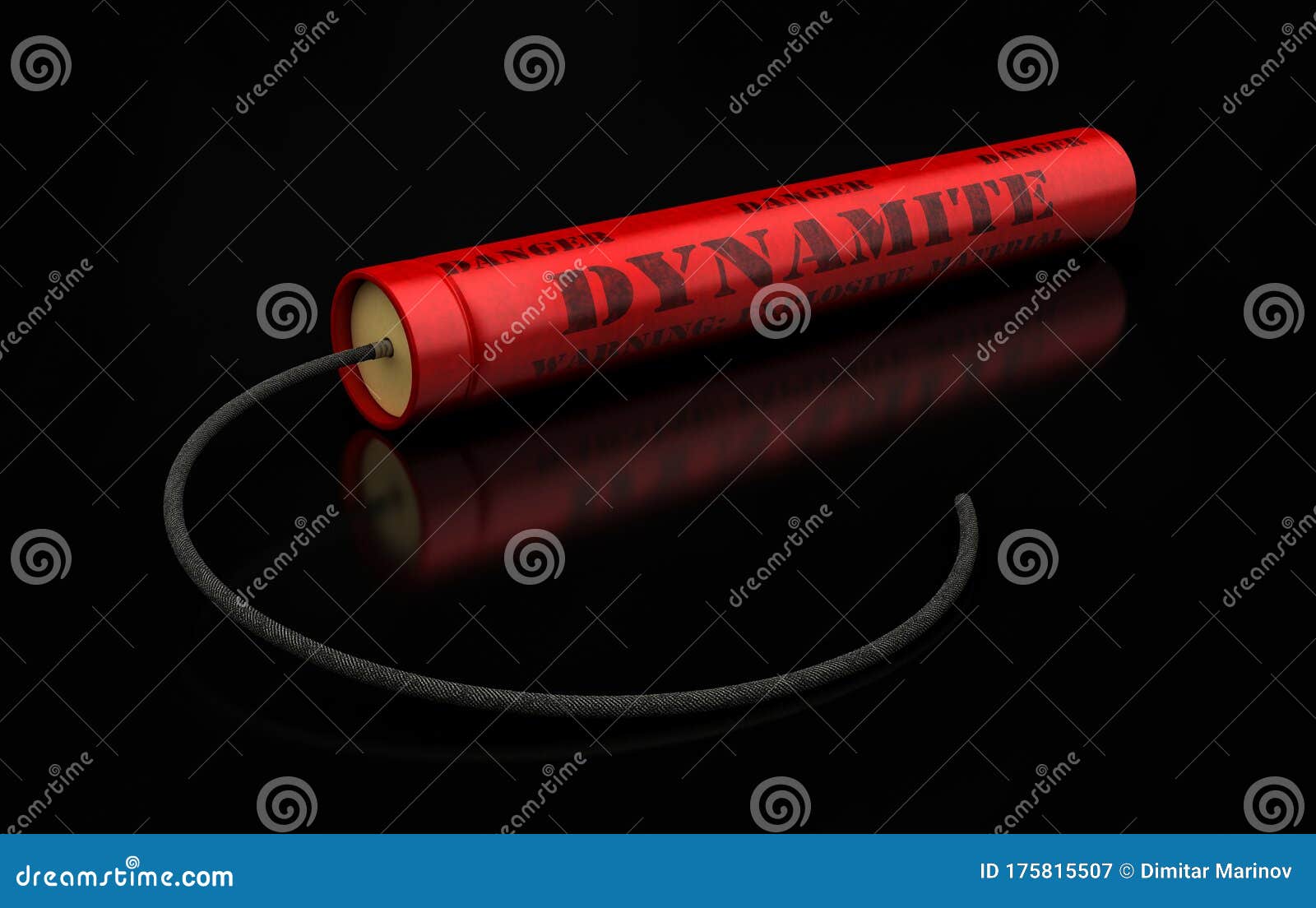 Dynamite stick stock illustration. Illustration of weapon - 175815507
