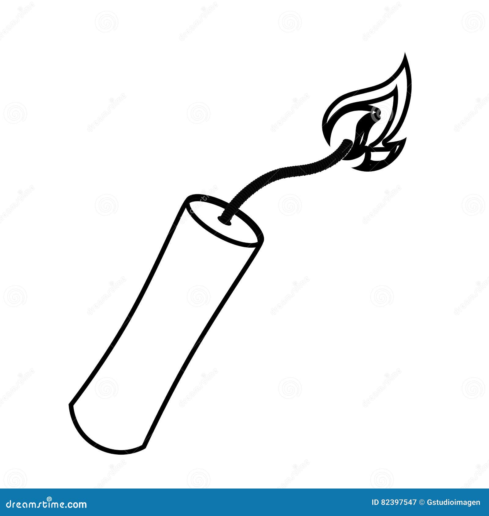 Dynamite Stick Isolated Icon Stock Illustration - Illustration of ...