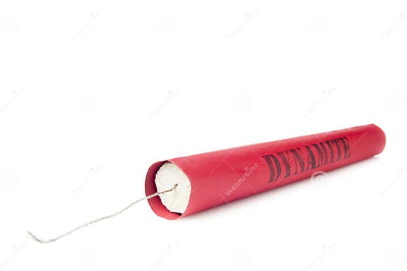Dynamite Stick on a White Background Stock Photo - Image of safety ...