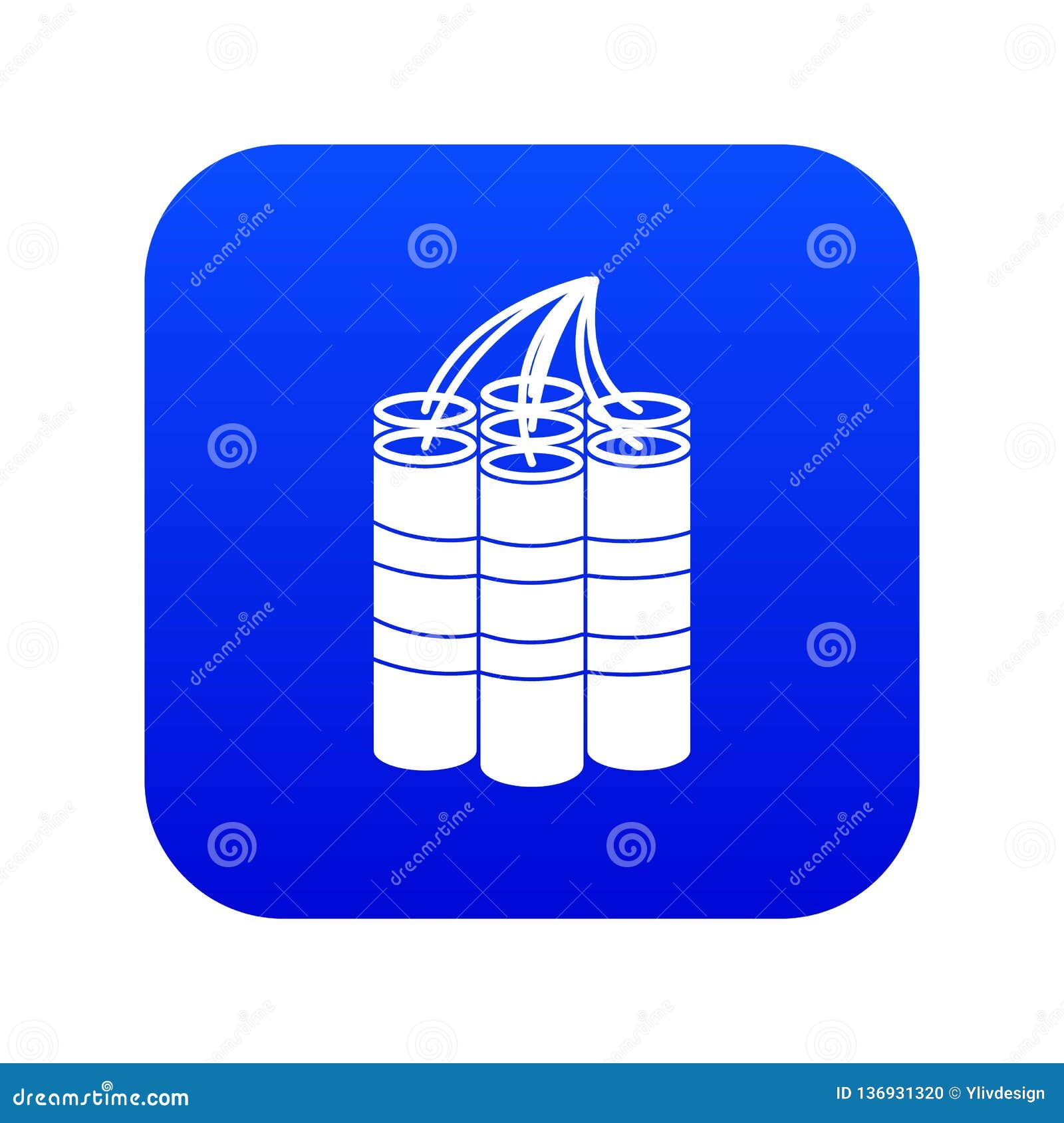 Dynamite Sticks Icon Digital Blue Stock Vector - Illustration of knot ...