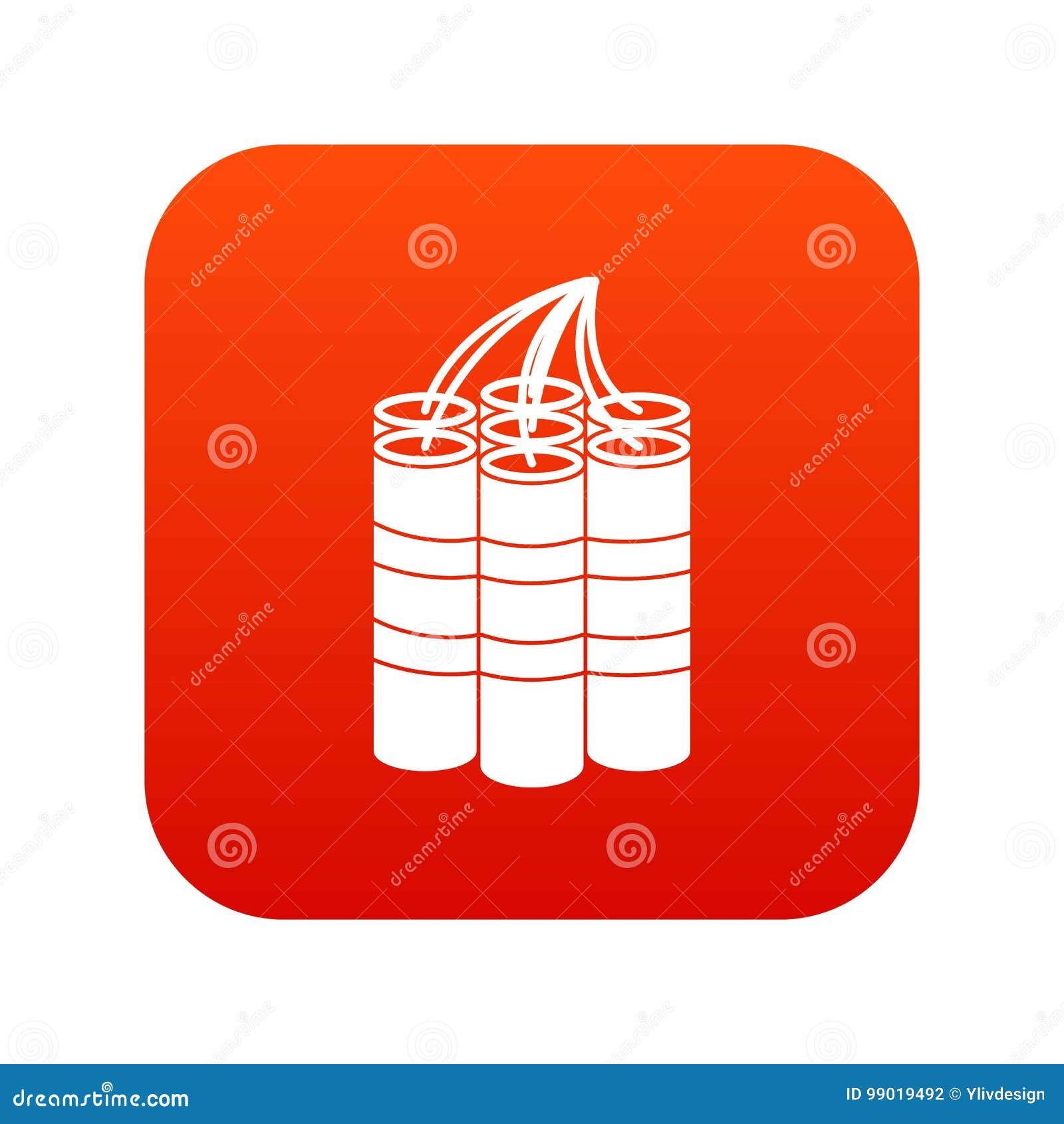 Dynamite Sticks Icon Digital Red Stock Vector - Illustration of ...