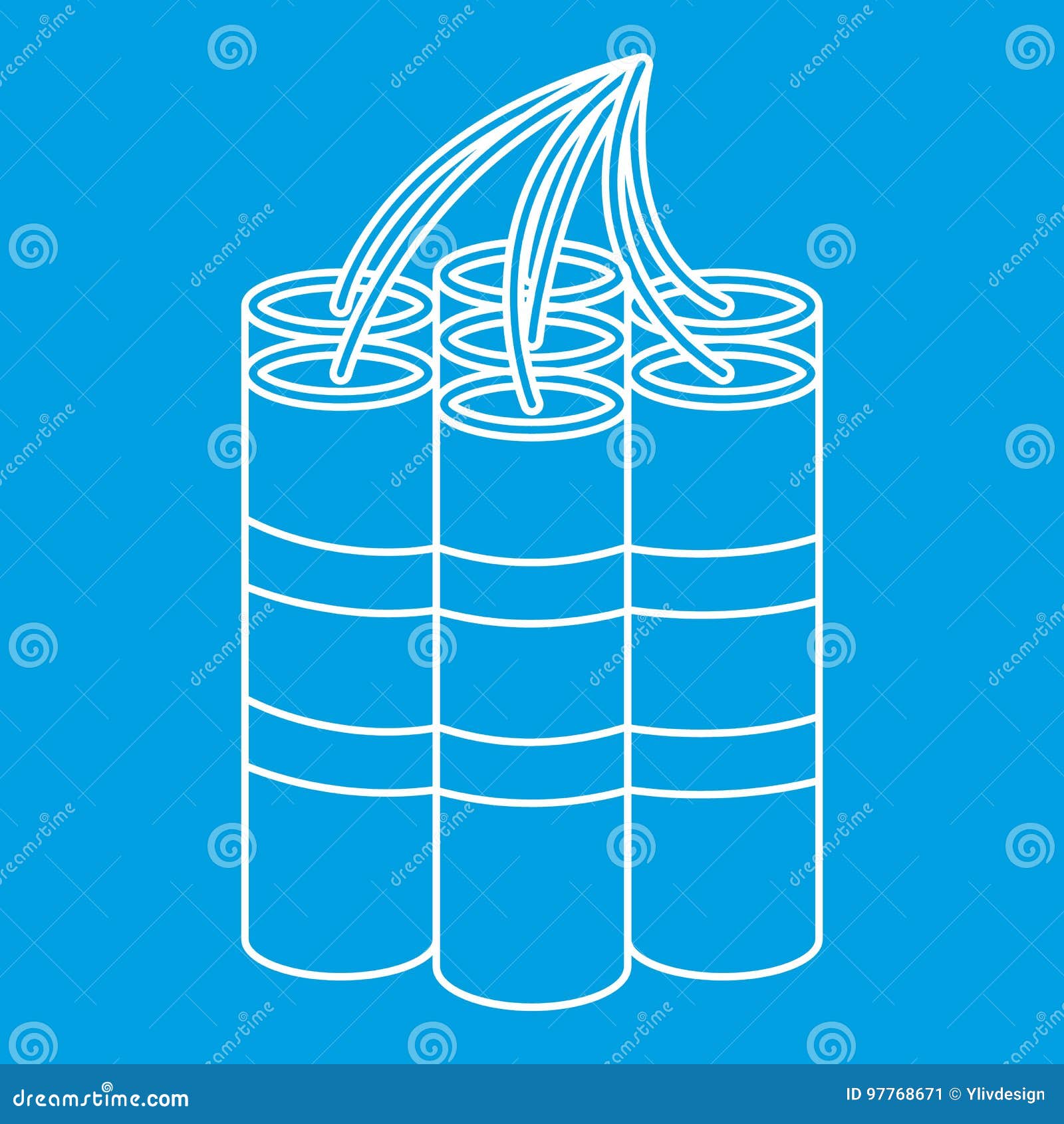 Dynamite Sticks Icon, Outline Style Stock Vector - Illustration of icon ...