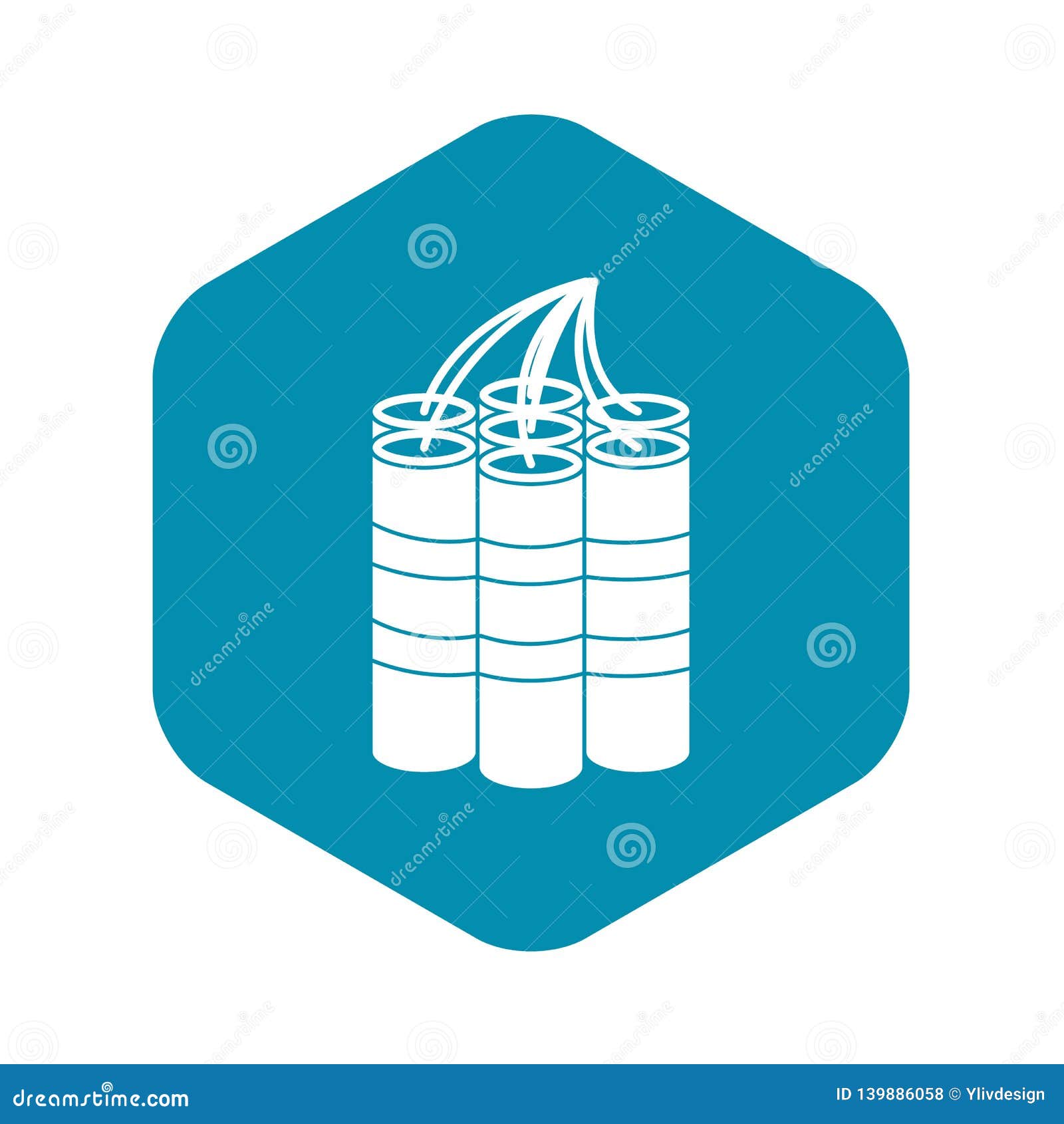Dynamite Sticks Icon, Simple Style Stock Vector - Illustration of ...