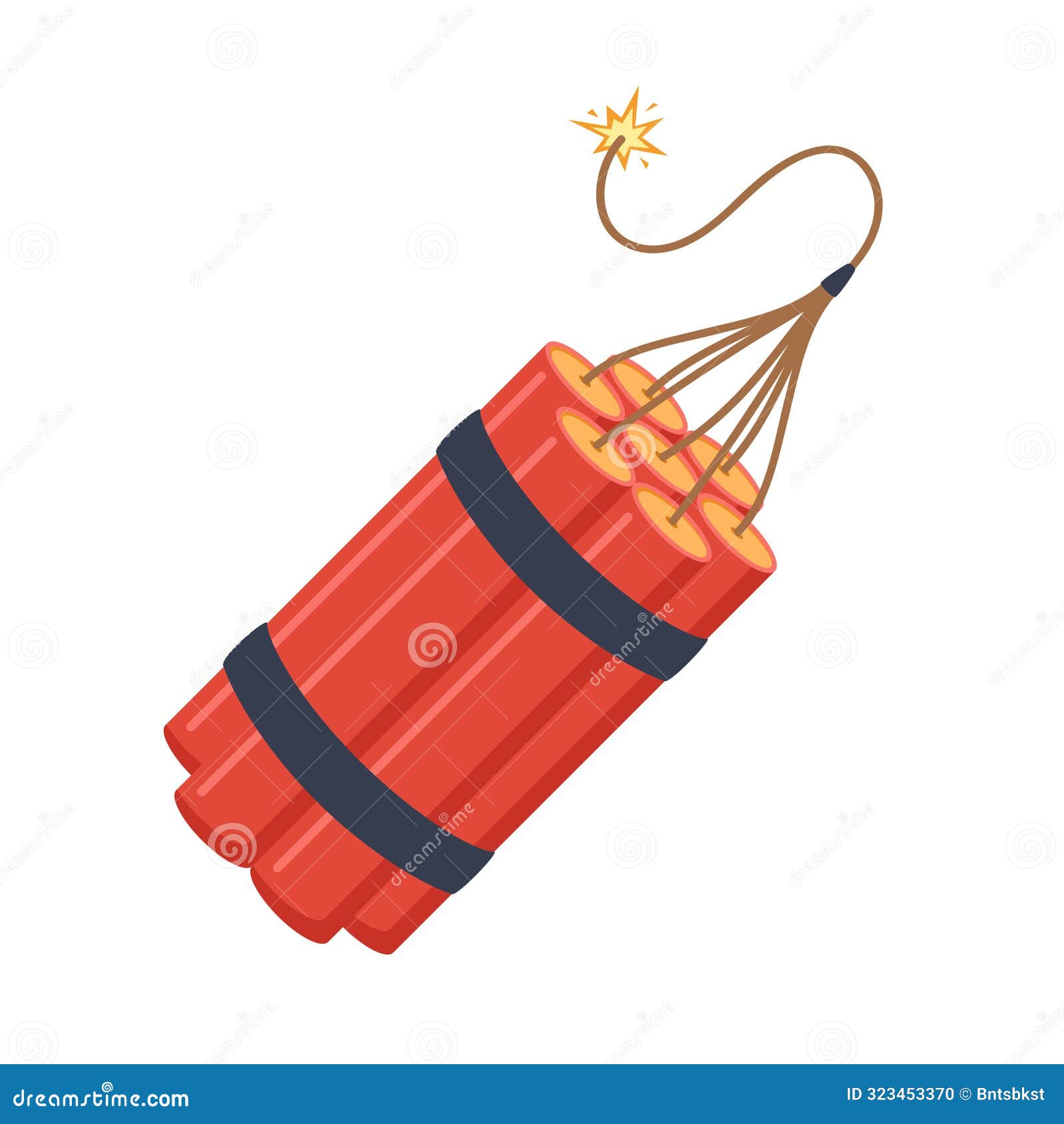 Trinitrotoluene (TNT) Explosive Molecule, Chemical Structure Cartoon ...