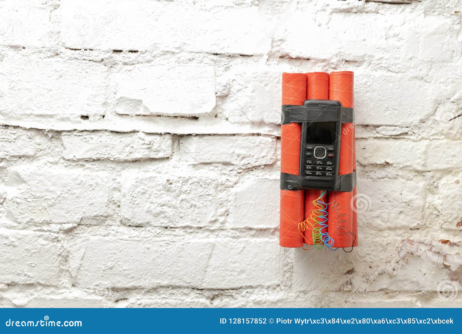 Dynamite Sticks with Time Igniter. Explosive Material with Ignition ...