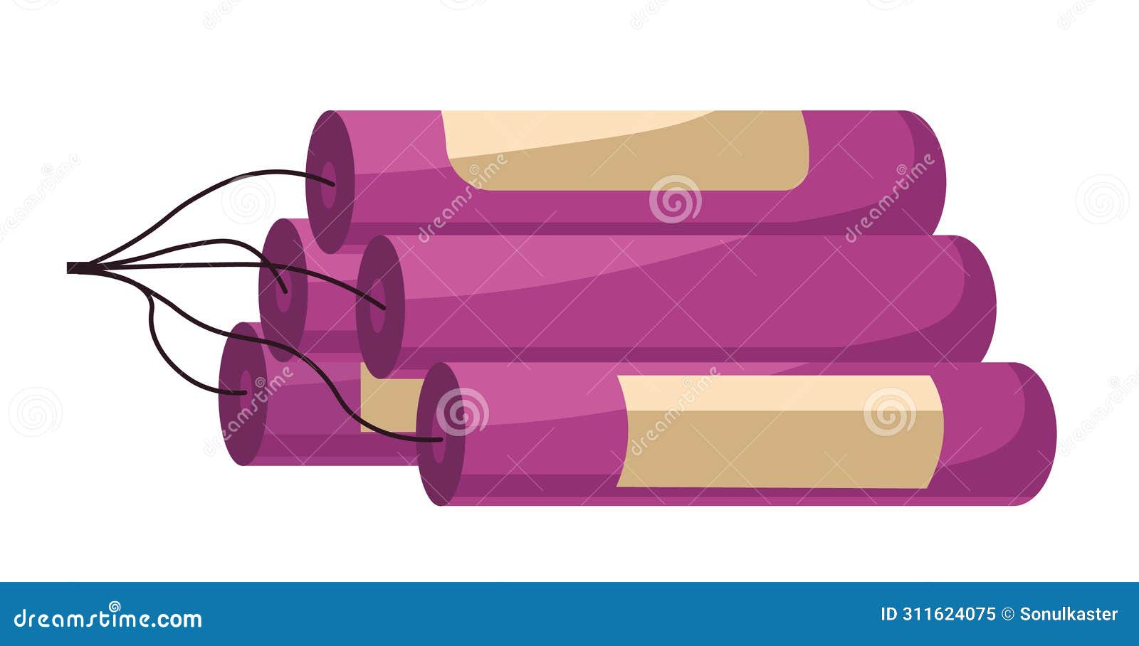 A Dynamite Sticks Vector Illustration Stock Vector - Illustration of ...