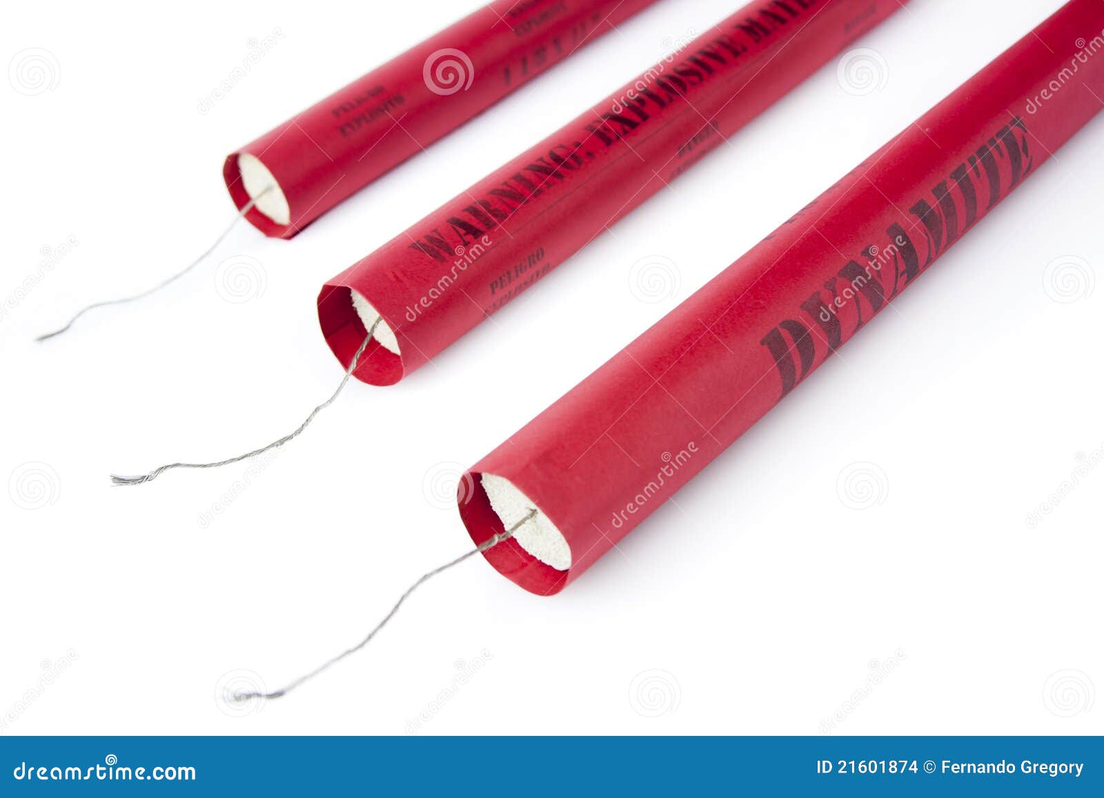 Dynamite Sticks on a White Background Stock Photo - Image of dynamite ...