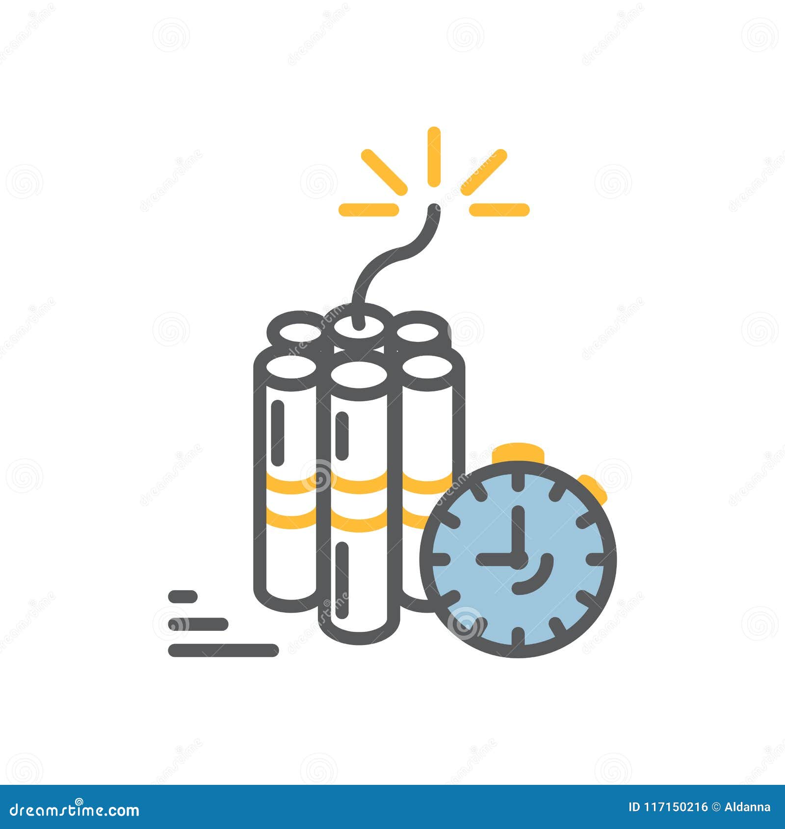 Dynamite with Timer Clock Vector Stock Vector - Illustration of ...