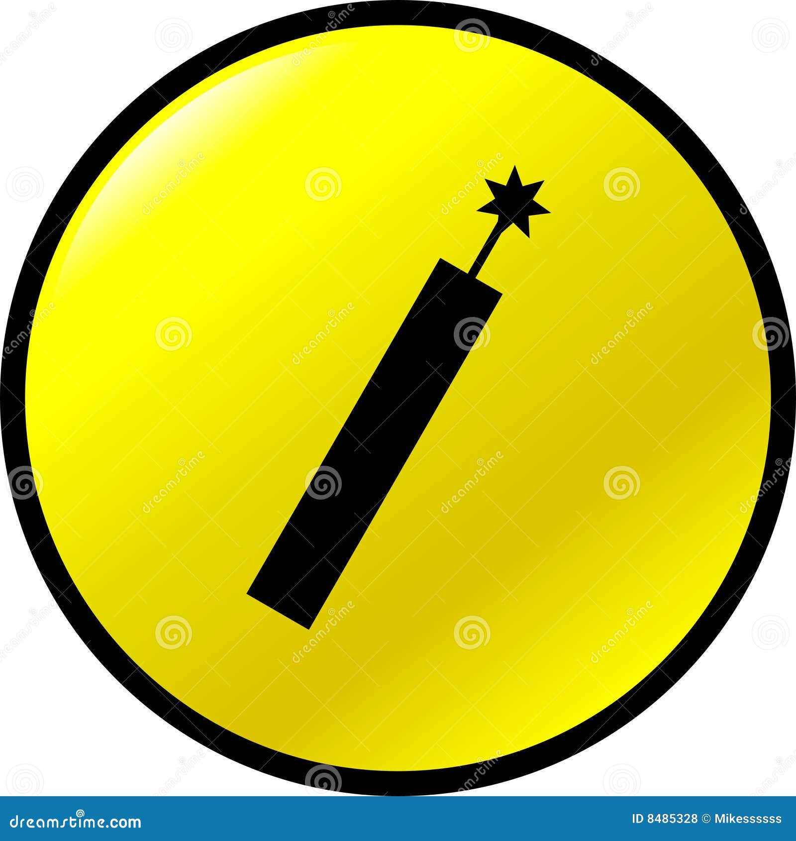 Dynamite vector button stock vector. Illustration of ignited - 8485328