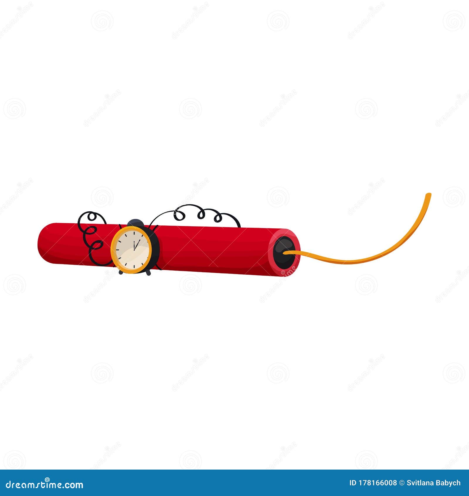 Dynamite Vector Illustration On White Background. Vector Cartoon Set ...