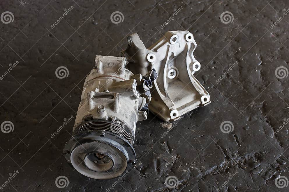 Dynamo Car Air Compressor.Dynamo Failure Stock Photo - Image of metal ...