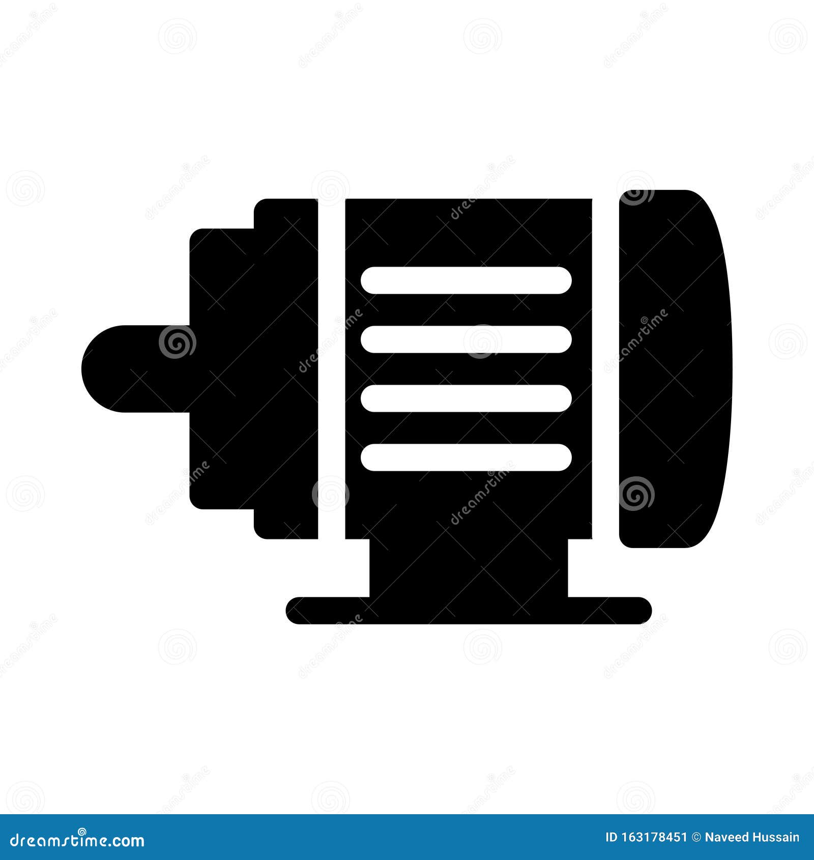 Dynamo Vector Glyph Flat Icon Stock Illustration - Illustration of ...