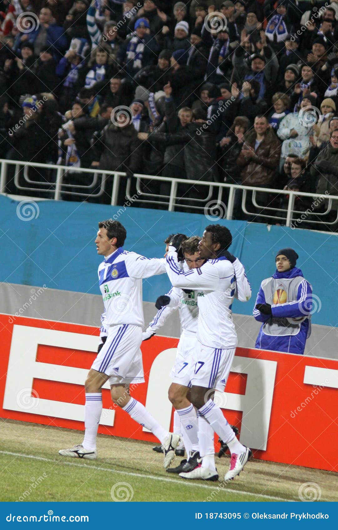 Dynamo Kiev Players Celebrate after Scored a Goal Editorial Image ...