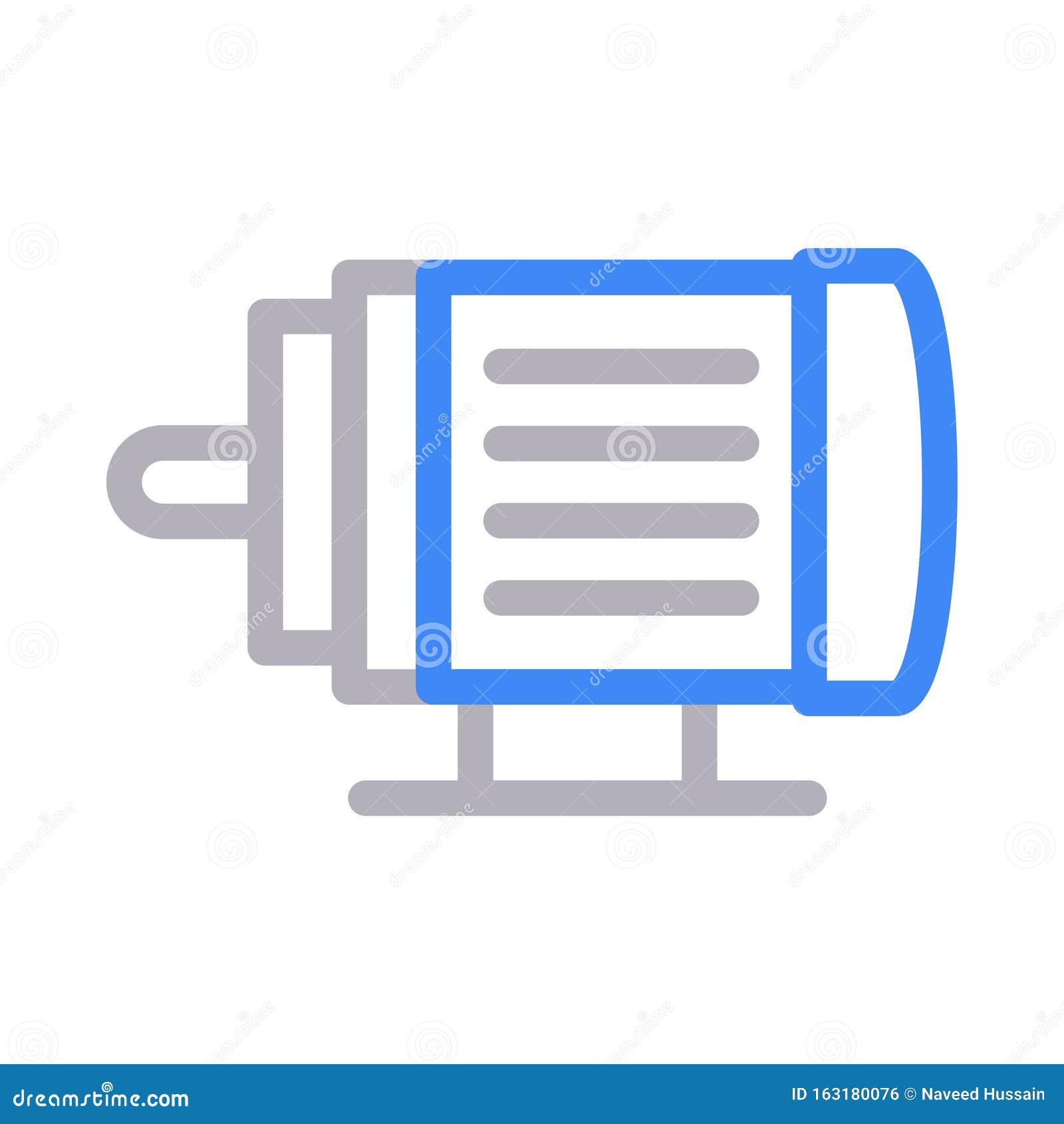 Dynamo Vector Color Line Icon Stock Vector - Illustration of mechanical ...