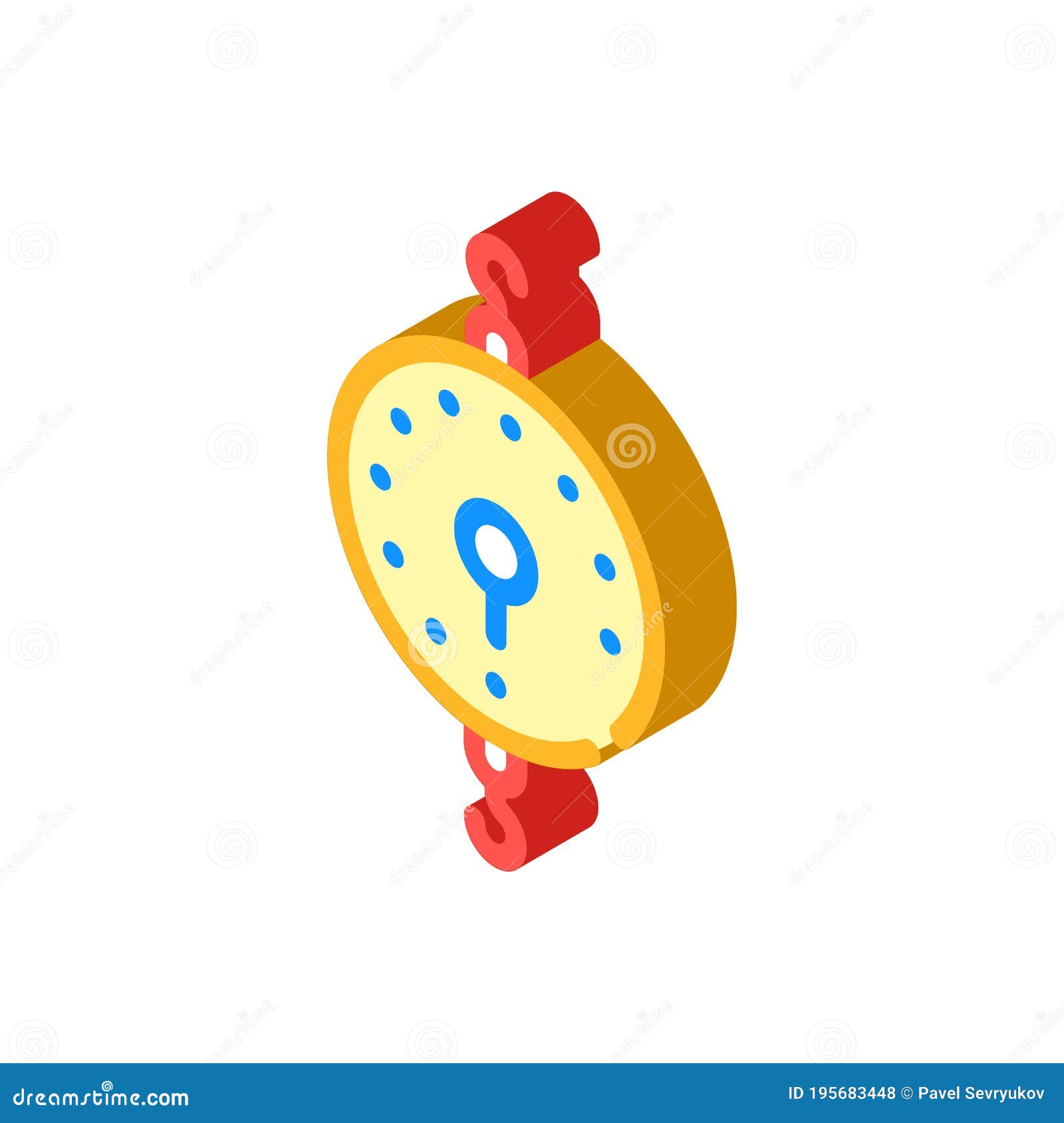 Dynamometer Measuring Equipment Isometric Icon Vector Illustration ...