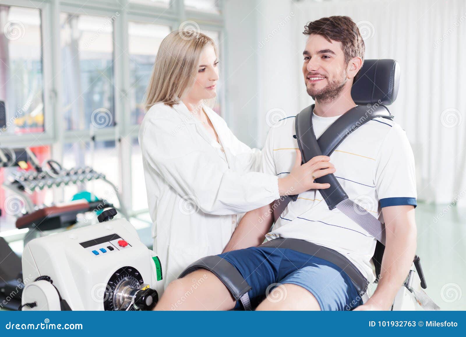 Dynamometer Test for Rehabilitative Capability Stock Image - Image of ...