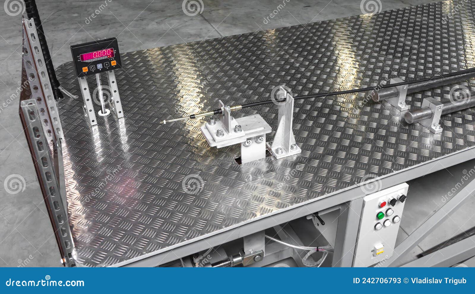 A Dynamometer for Testing Brake Cables in Production. Stock Image ...