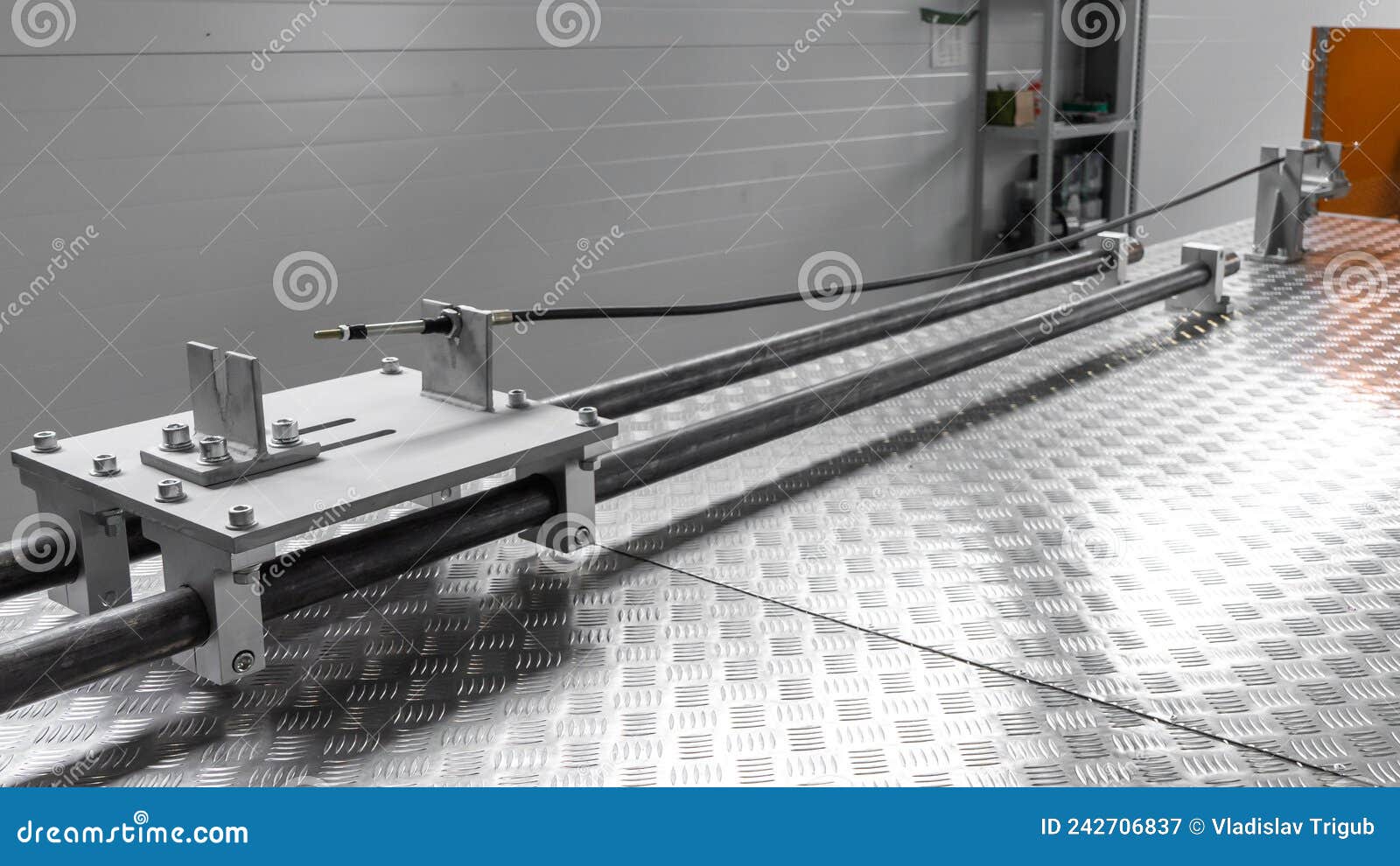 A Dynamometer for Testing Brake Cables in Production. Stock Image ...