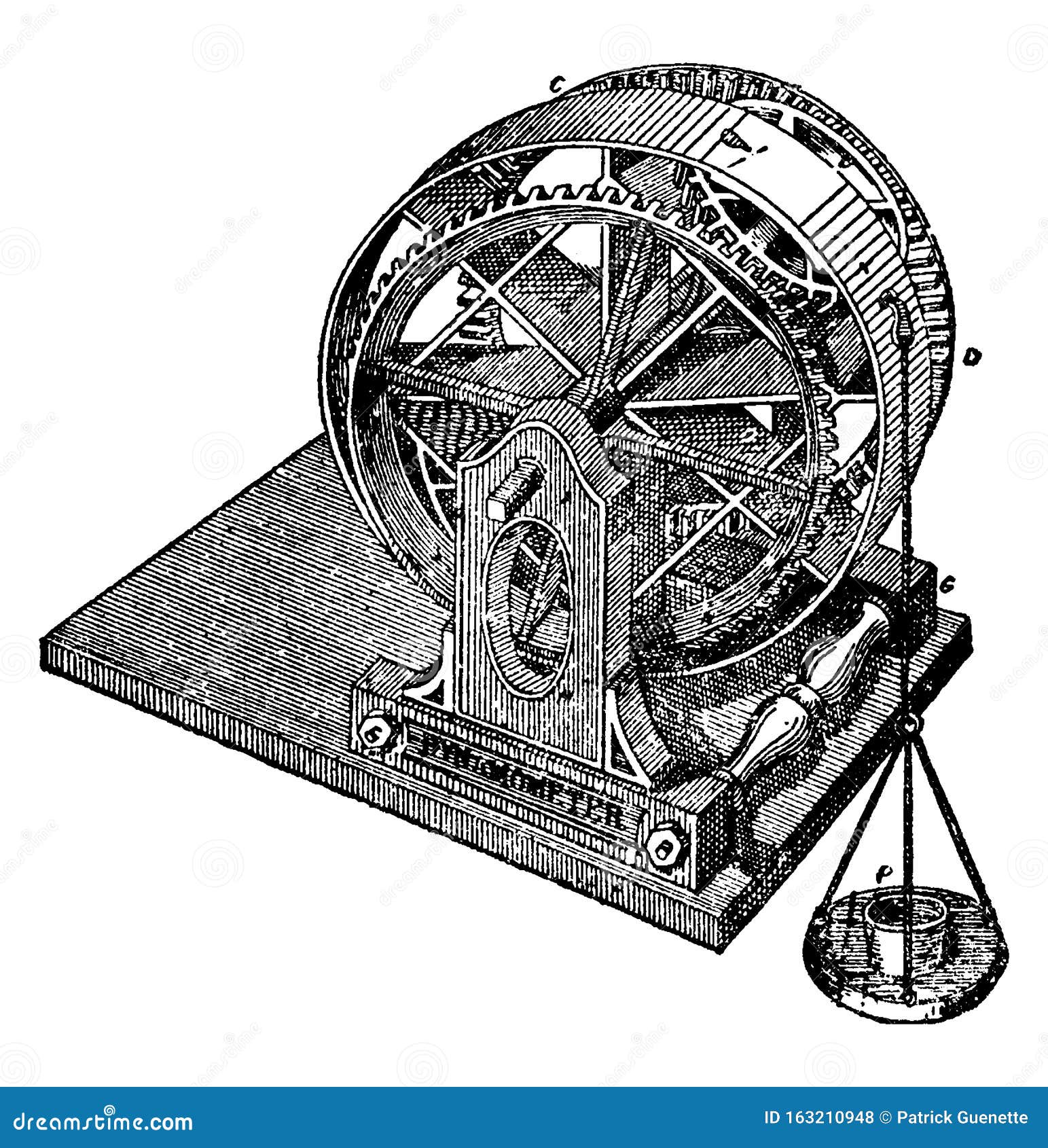 Dynamometer, Vintage Illustration Stock Vector - Illustration of ...