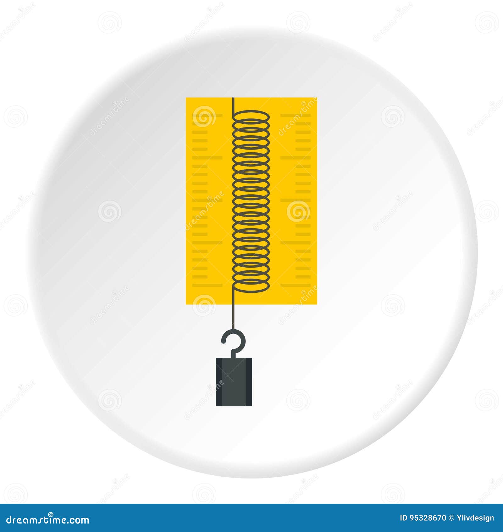 Dynamometer with Weights Icon Circle Stock Vector - Illustration of ...