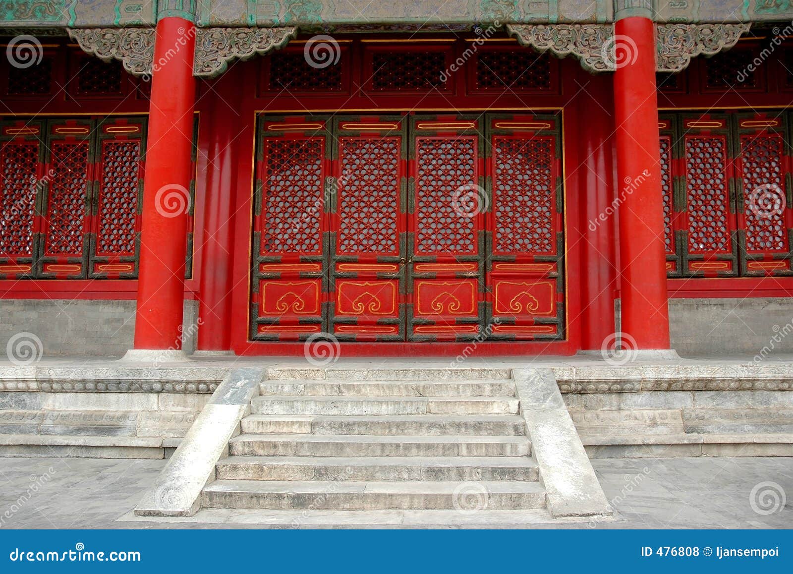 Dynasty Ming and Qing Building Stock Photo - Image of enterance ...