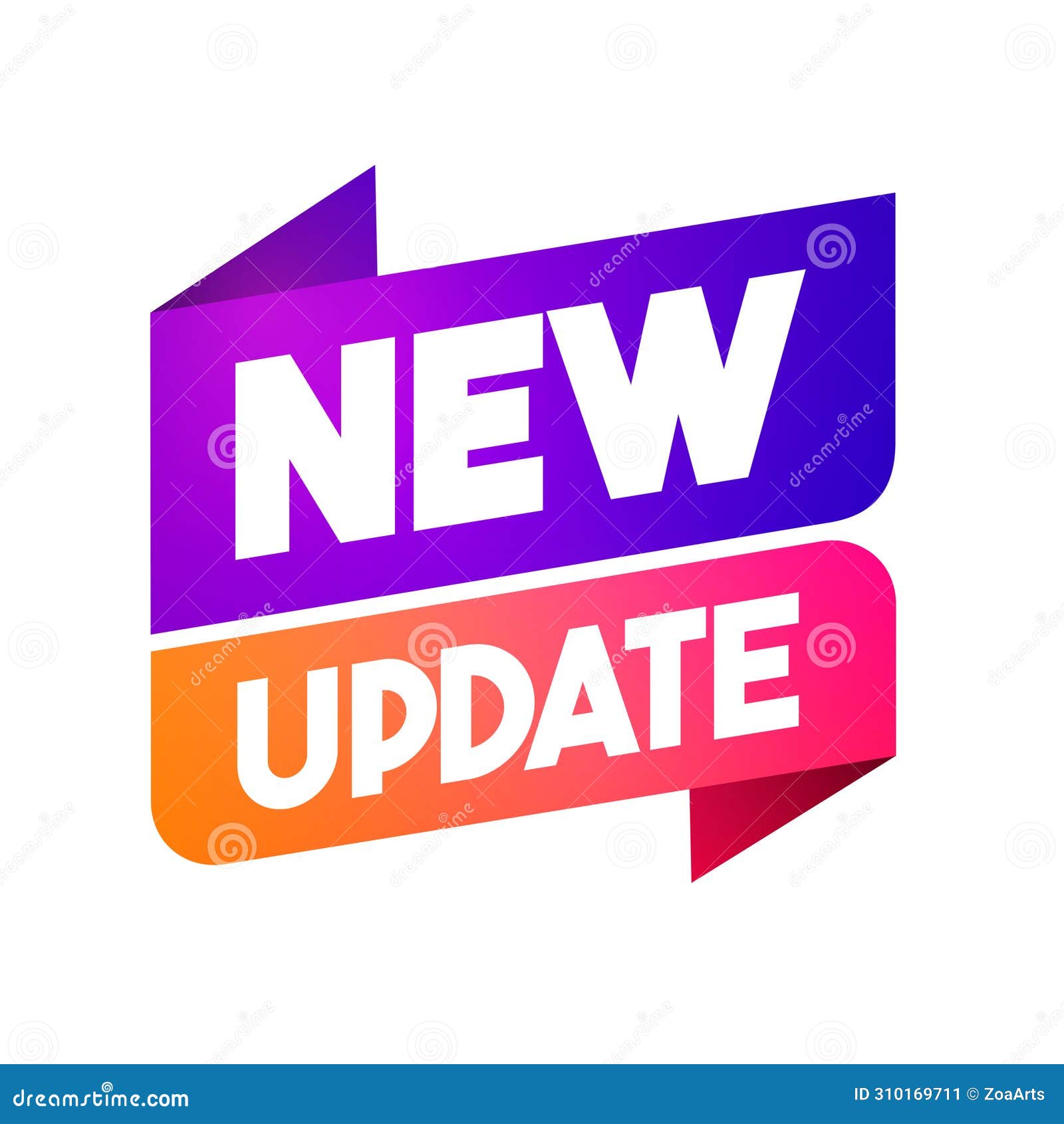 Colorful Double Speech Bubble with Text New Update Stock Illustration ...