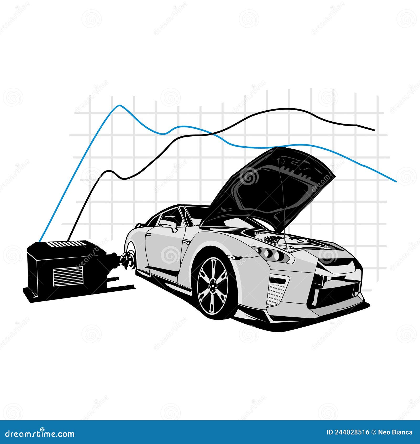 Dyno Tuning Performance Illustration Design. Stock Vector ...