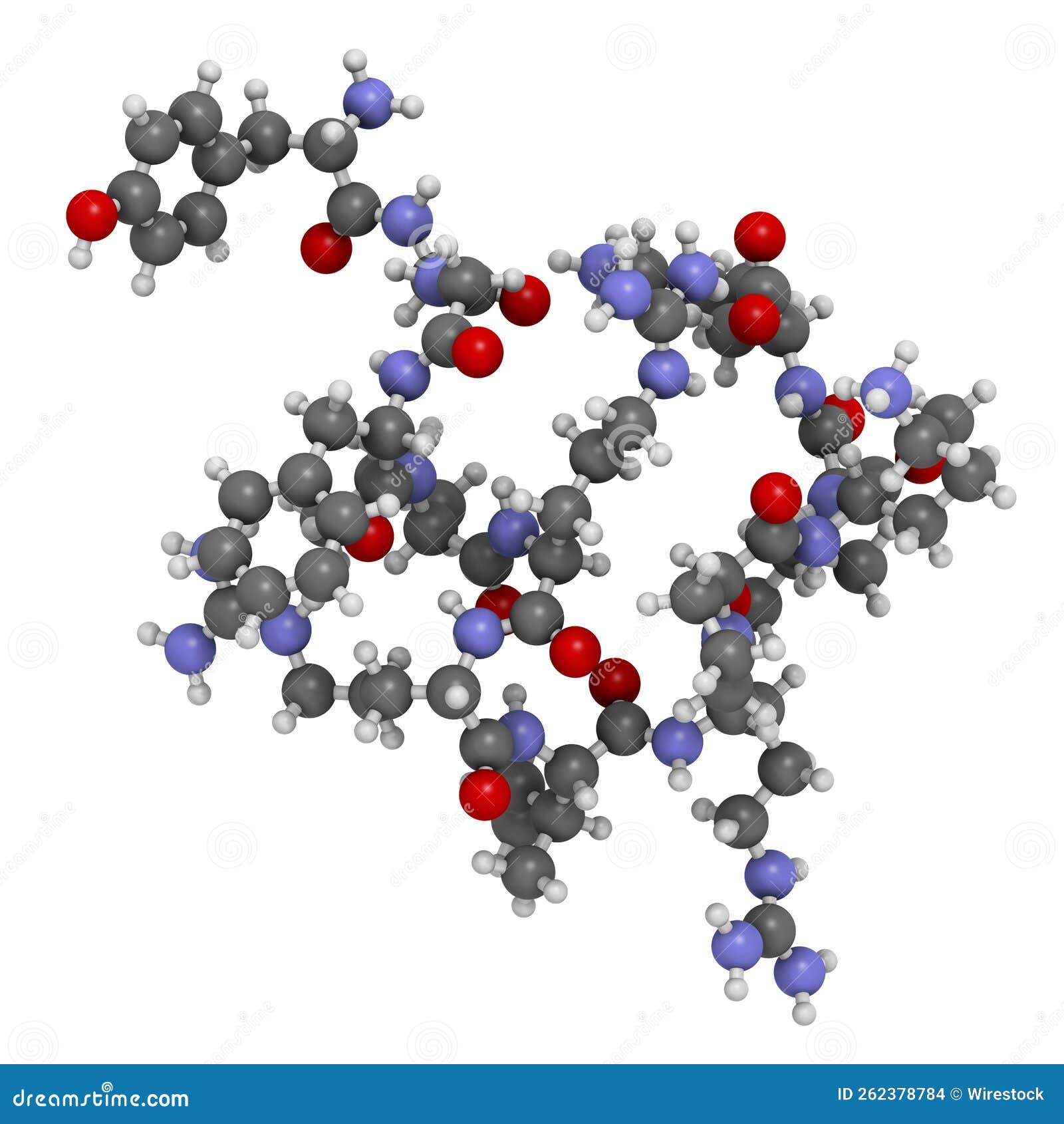 Dynorphin a Endogenous Opioid Peptide Molecule. 3D Rendering Stock ...