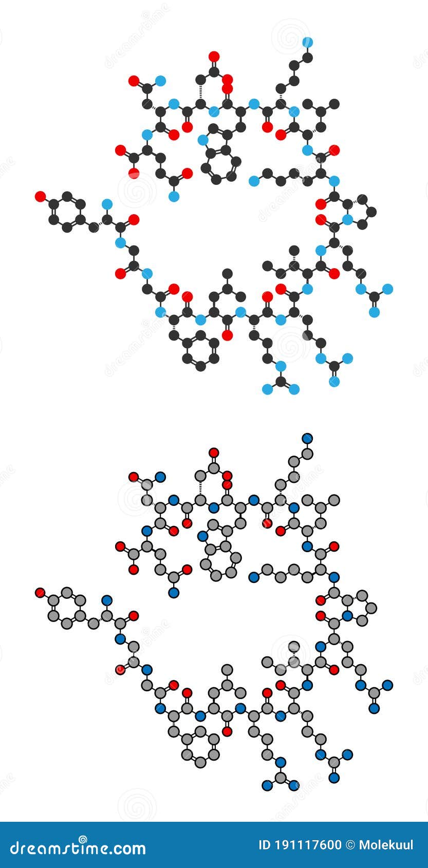 Dynorphin a Endogenous Opioid Peptide Molecule Stock Vector ...