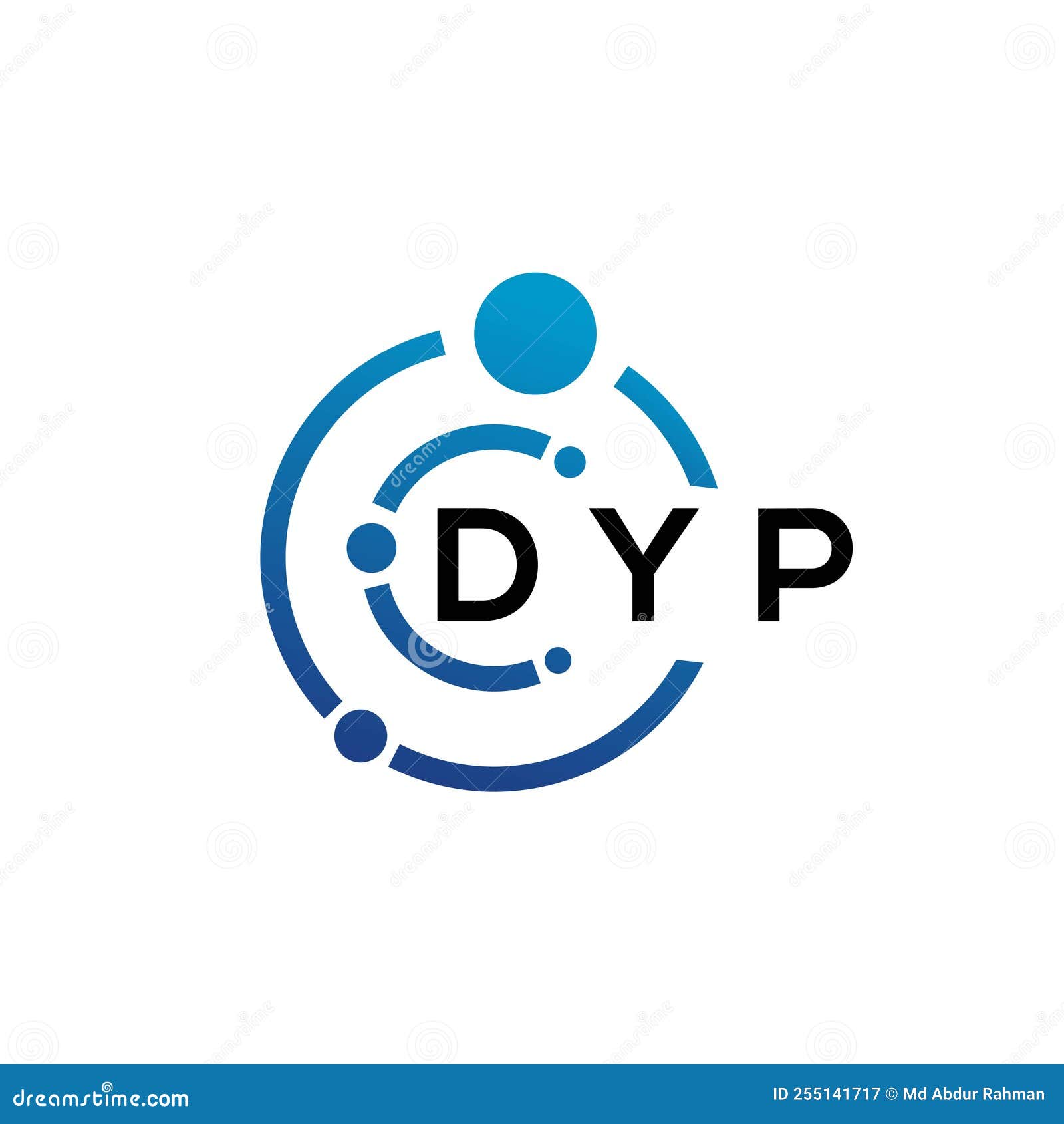 DYP Letter Logo Design on White Background. DYP Creative Initials ...