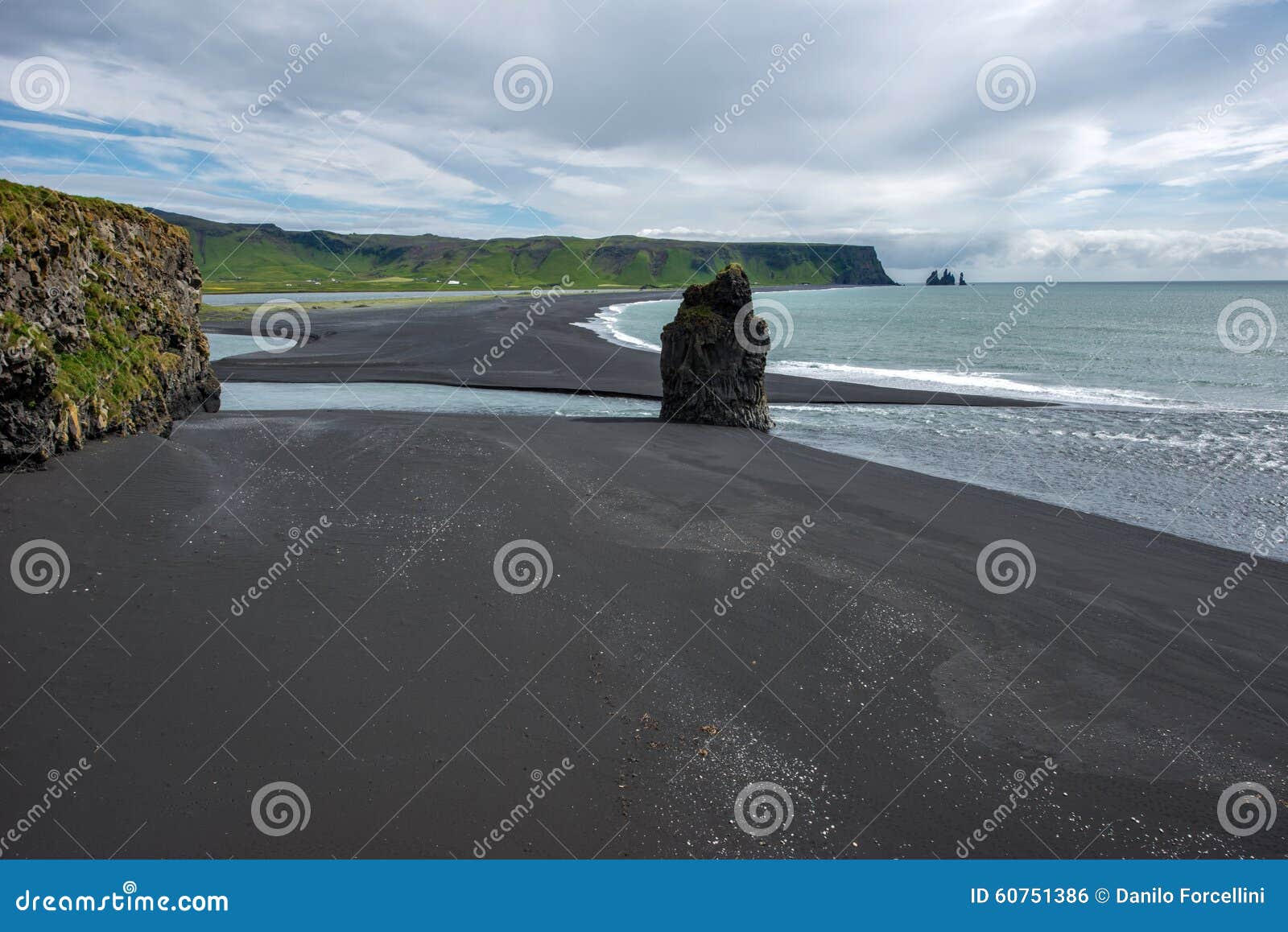 Dyrholaey Beach and Cliffs, Iceland Stock Photo - Image of black, coast ...