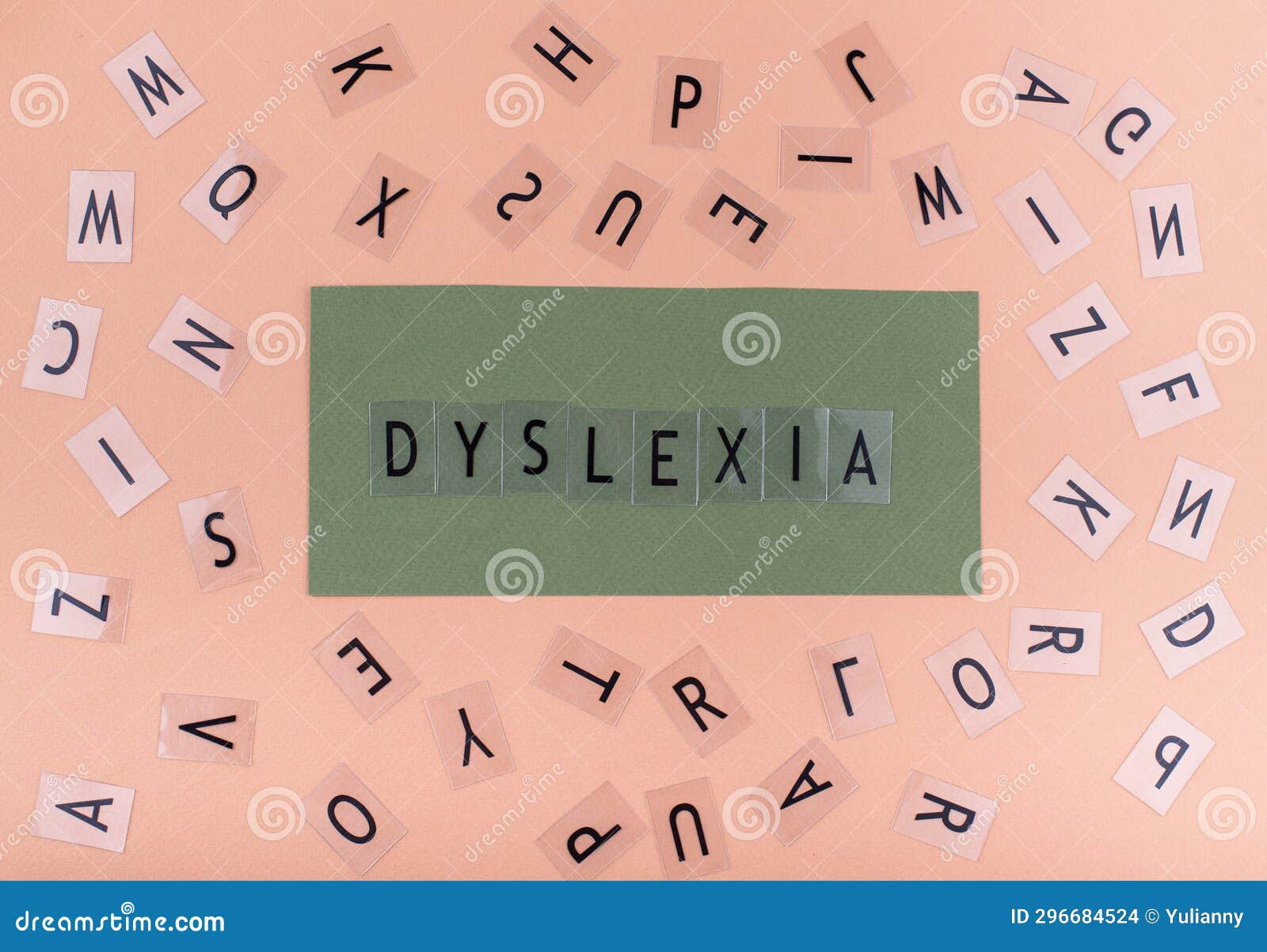 Dyslexia Awareness Concept with Letters Stock Photo - Image of symbol ...
