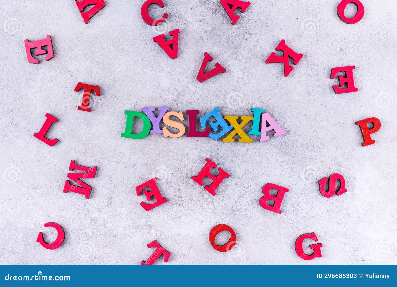 Dyslexia Awareness Concept with Letters Stock Image - Image of banner ...