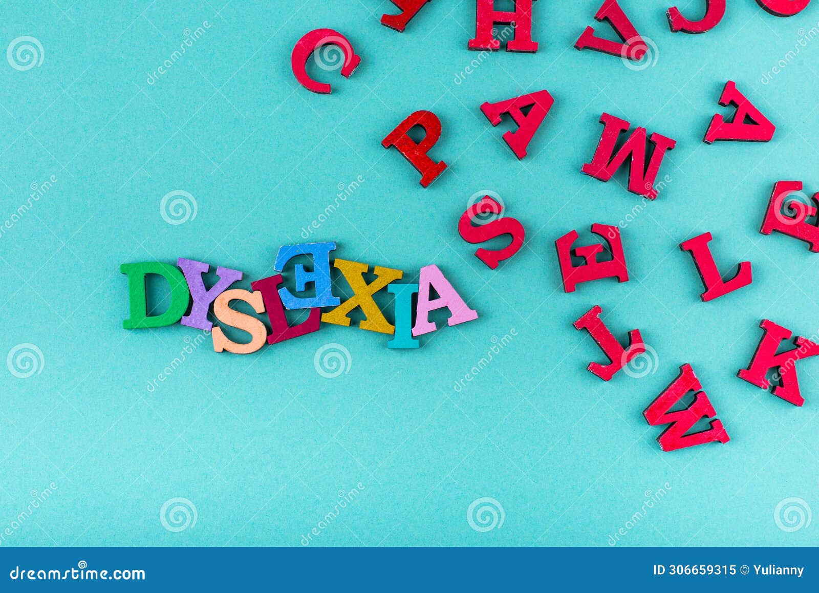 Dyslexia Awareness Concept with Letters Stock Image - Image of banner ...