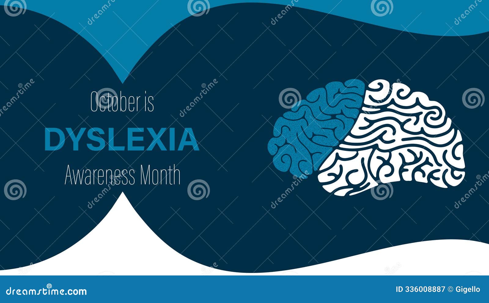 Dyslexia Awareness Month, Observed Every October, Vector Illustration ...