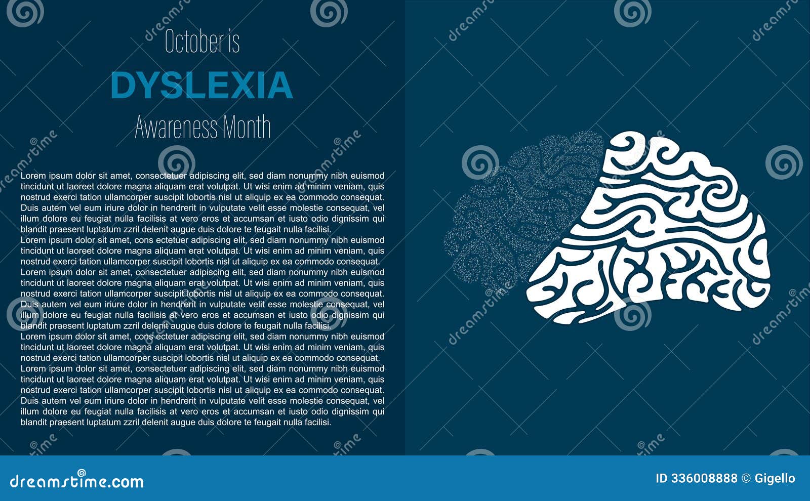 Dyslexia Awareness Month, Observed Every October, Vector Illustration ...