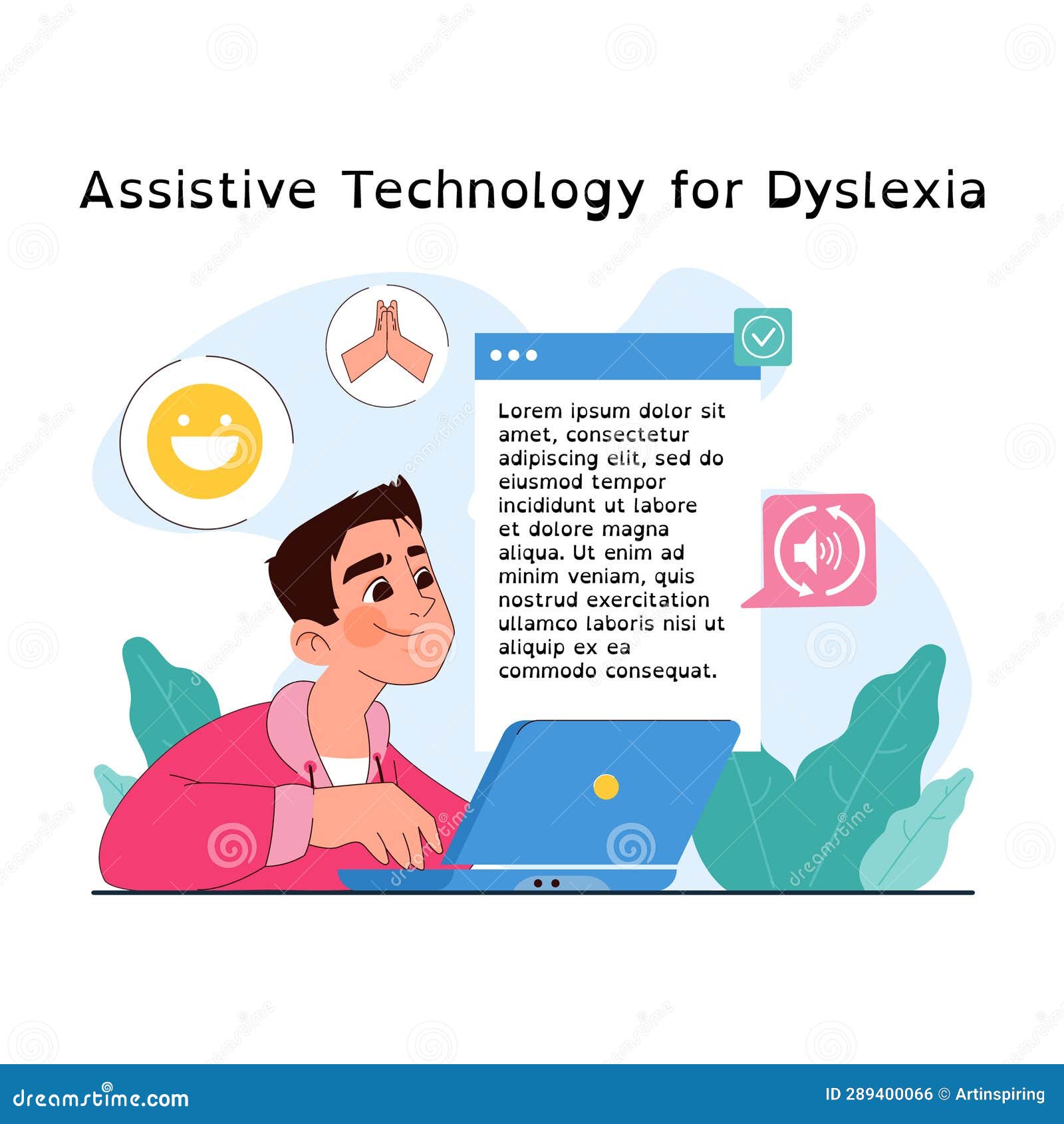 Dyslexia. Learning Disorder or Disability Stock Illustration ...