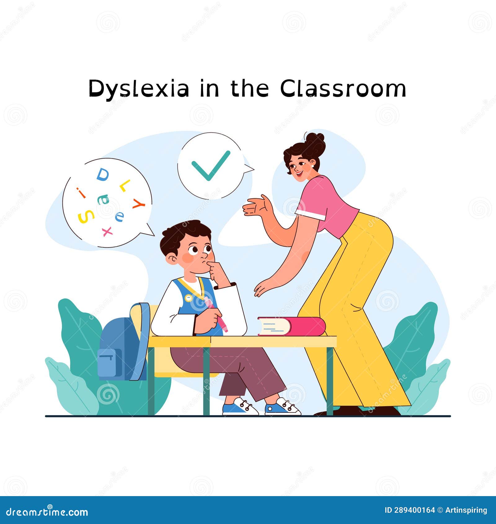 Dyslexia. Learning Disorder or Disability Stock Vector - Illustration ...