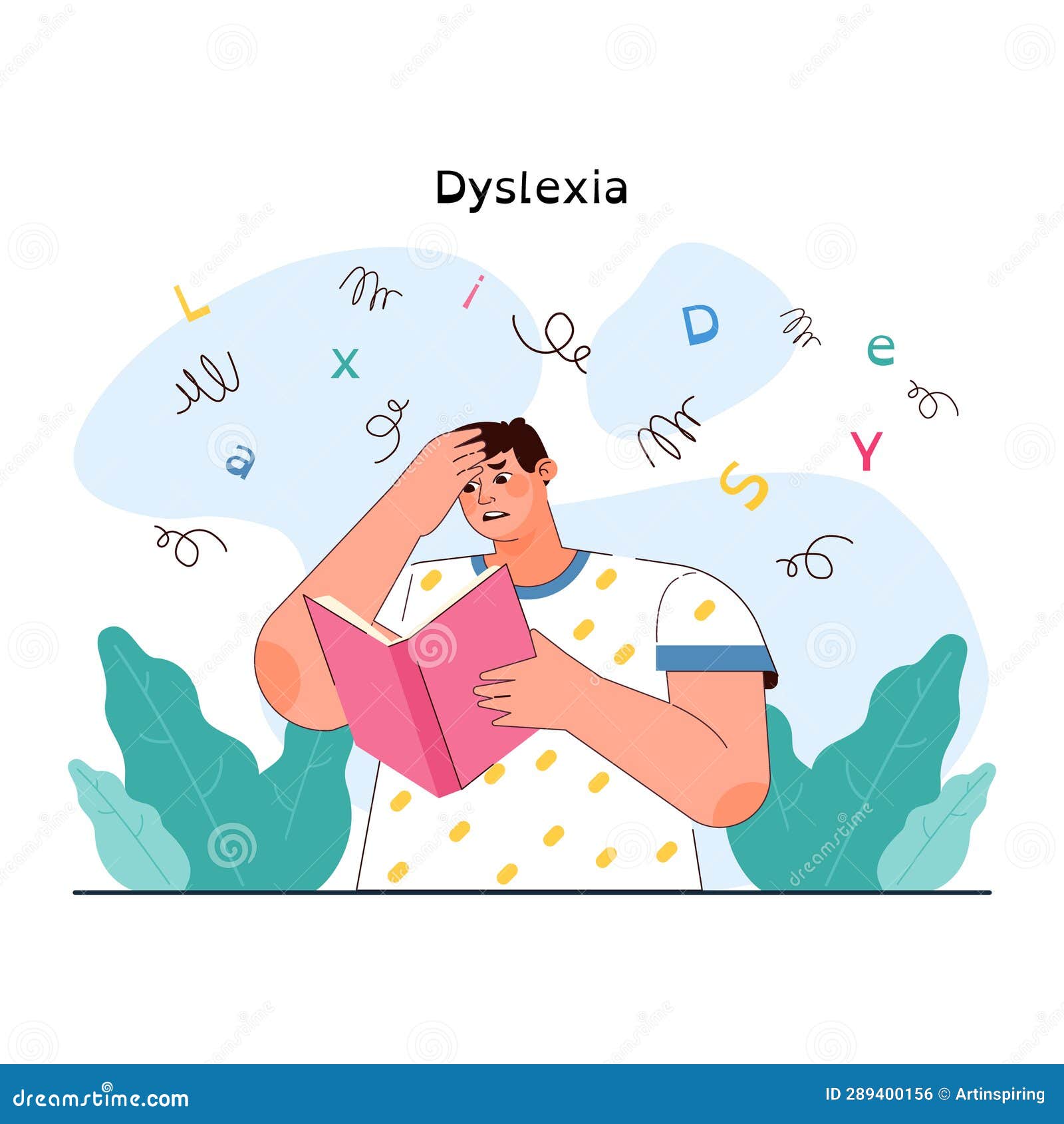 Dyslexia. Learning Disorder or Disability Stock Vector - Illustration ...