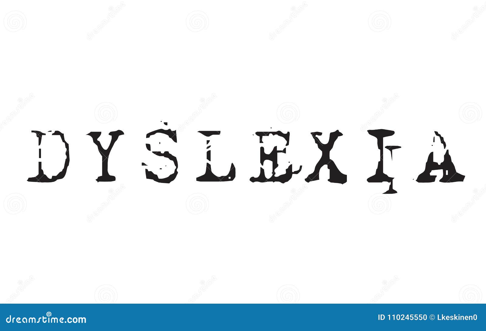 Logo Of Dyslexia Cartoon Vector | CartoonDealer.com #155012015