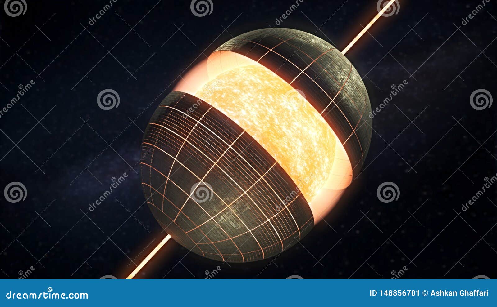 Dyson Sphere - 3D Rendering Stock Illustration - Illustration of ...