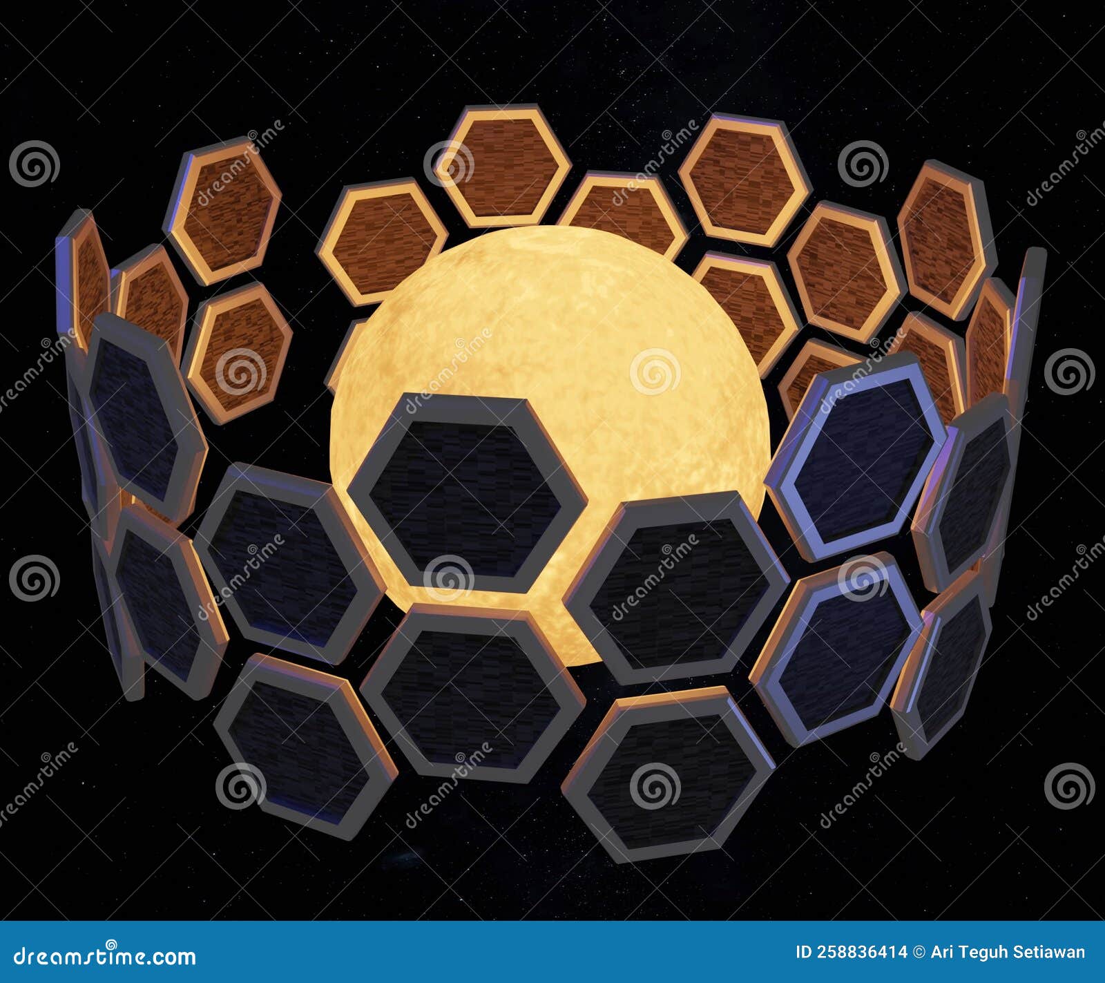A Dyson Sphere is a Hypothetical Megastructure Stock Illustration ... A Dyson Sphere is a Hypothetical Megastructure Stock Illustration ...