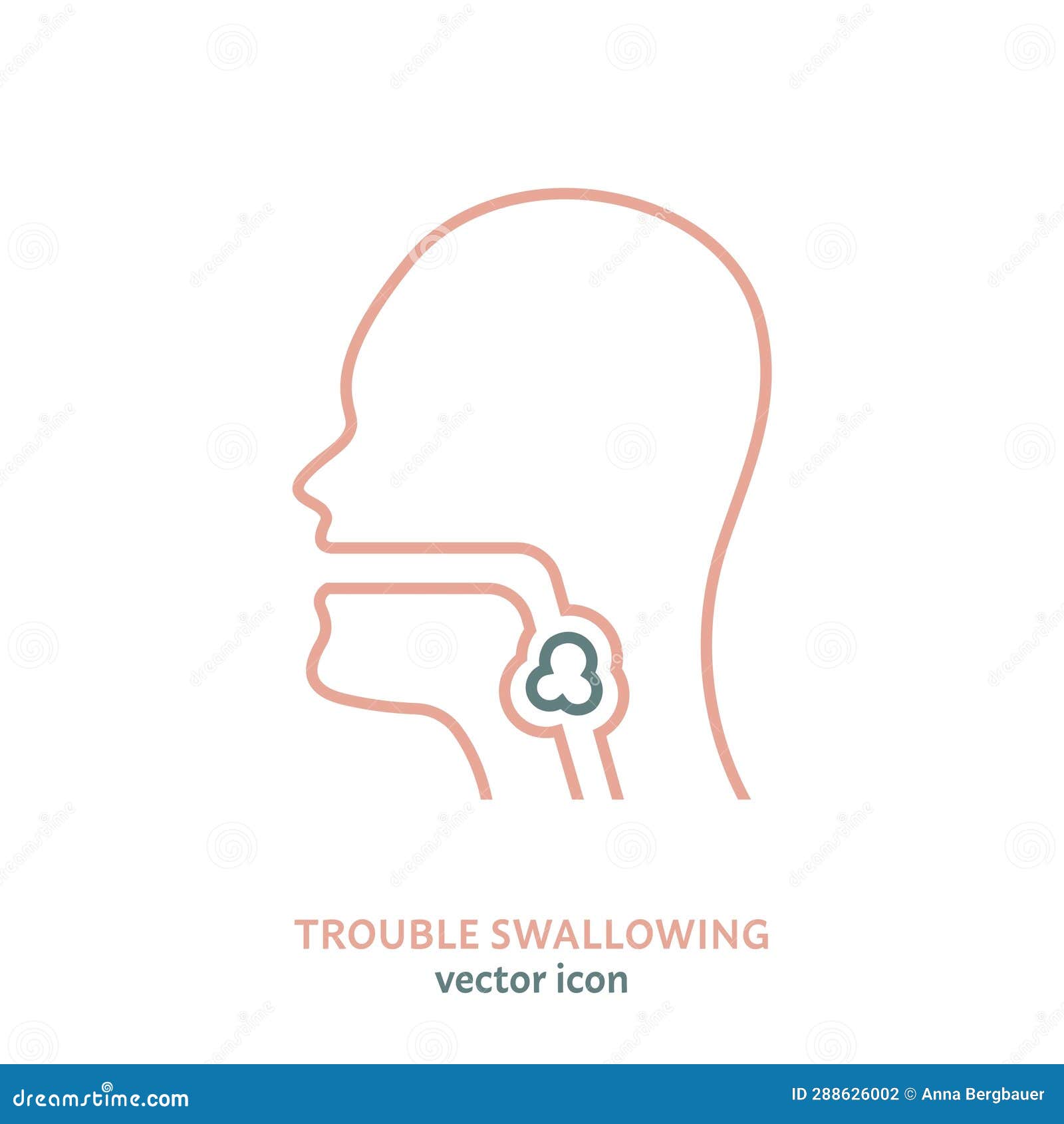 Dysphagia Icon. Aphagia Pictogram. Difficulty in Swallowing Symbol ... Dysphagia Icon. Aphagia Pictogram. Difficulty in Swallowing Symbol ...