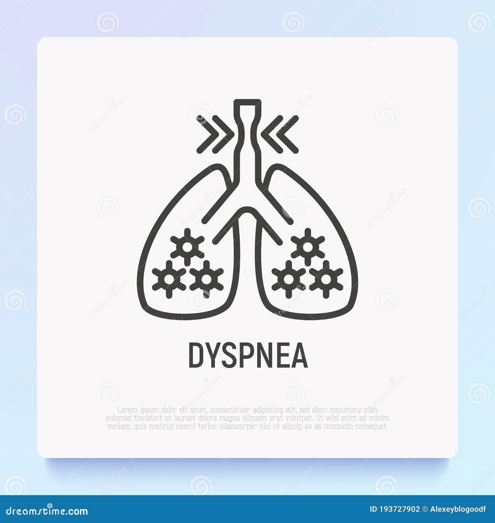Dyspnea Thin Line Icon. Modern Vector Illustration Of Shortness ...