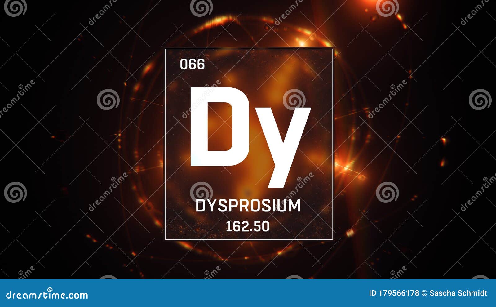 Dysprosium As Element 66 of the Periodic Table 3D Illustration on ...