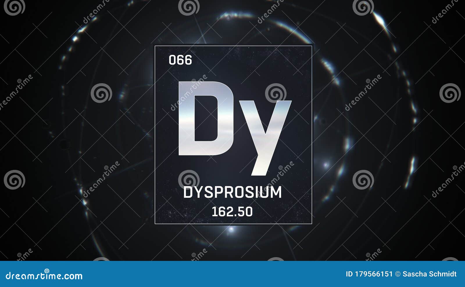 Dysprosium As Element 66 of the Periodic Table 3D Illustration on ...