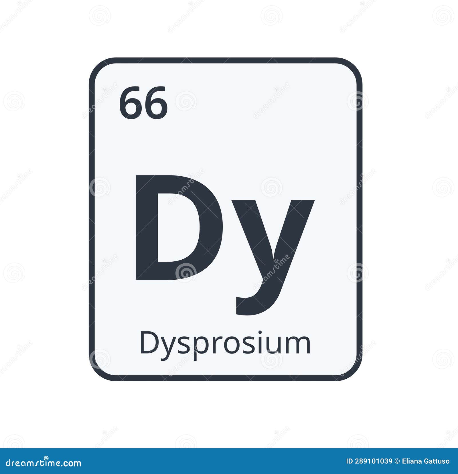 Dysprosium Chemical Symbol. Stock Illustration - Illustration of table ...